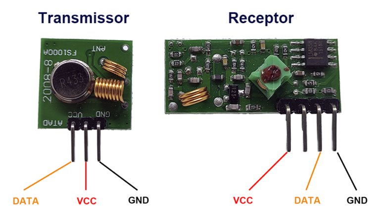RF 433 MHz - Módulos Transmissor e Receptor - VLADCONTROL